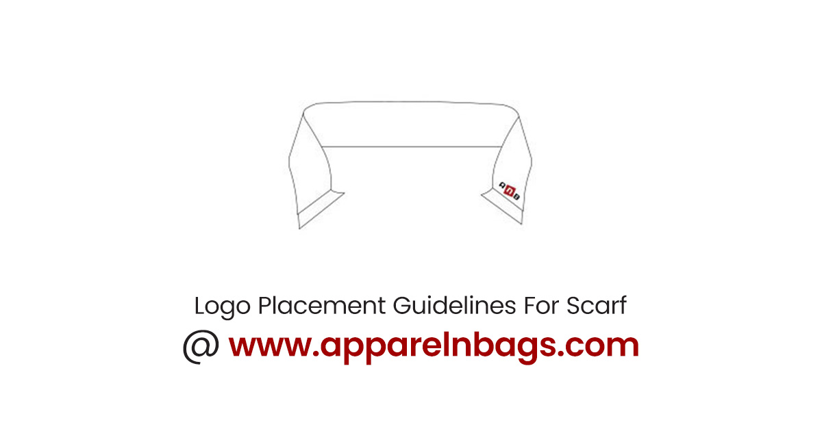 Scarf Logo Embroidery Placement Guide | ApparelnBags.com