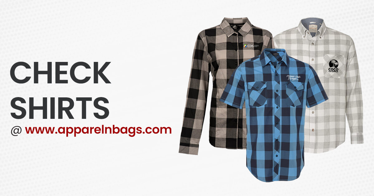 Shop Budget-friendly Custom Check Shirts at ApparelnBags