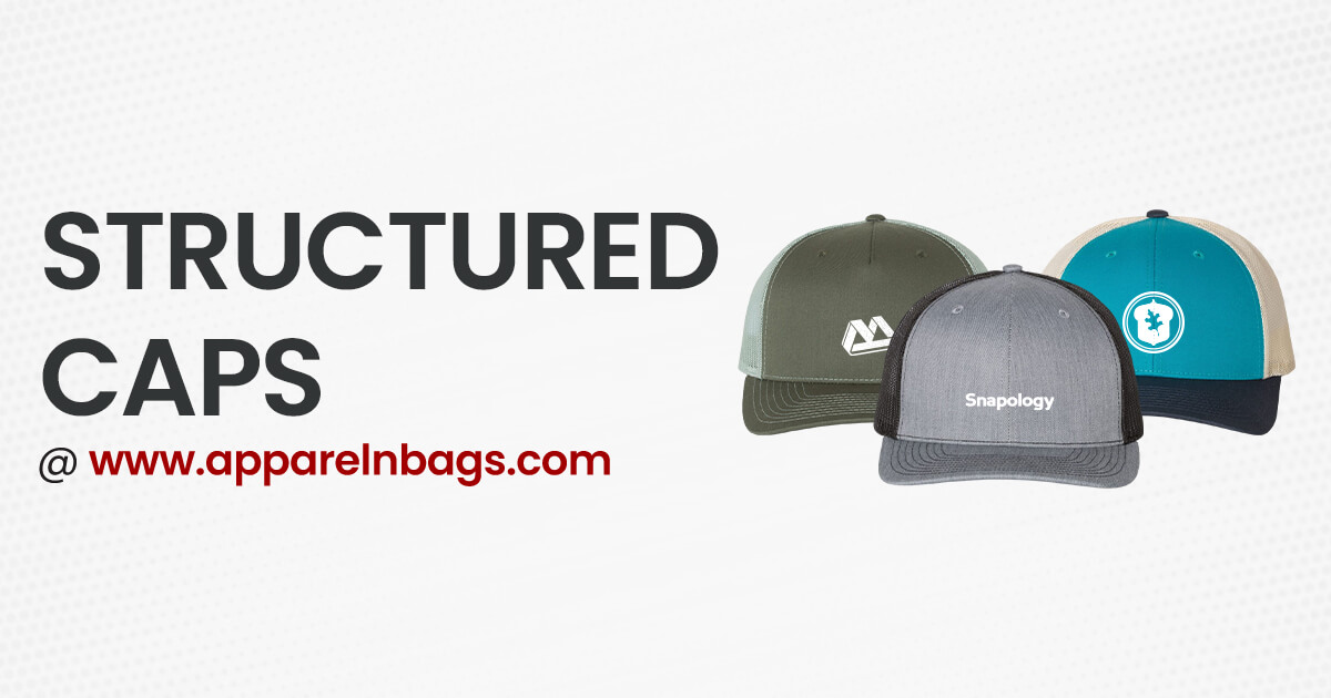 Shop Budget-friendly Custom Structured Caps | ApparelnBags