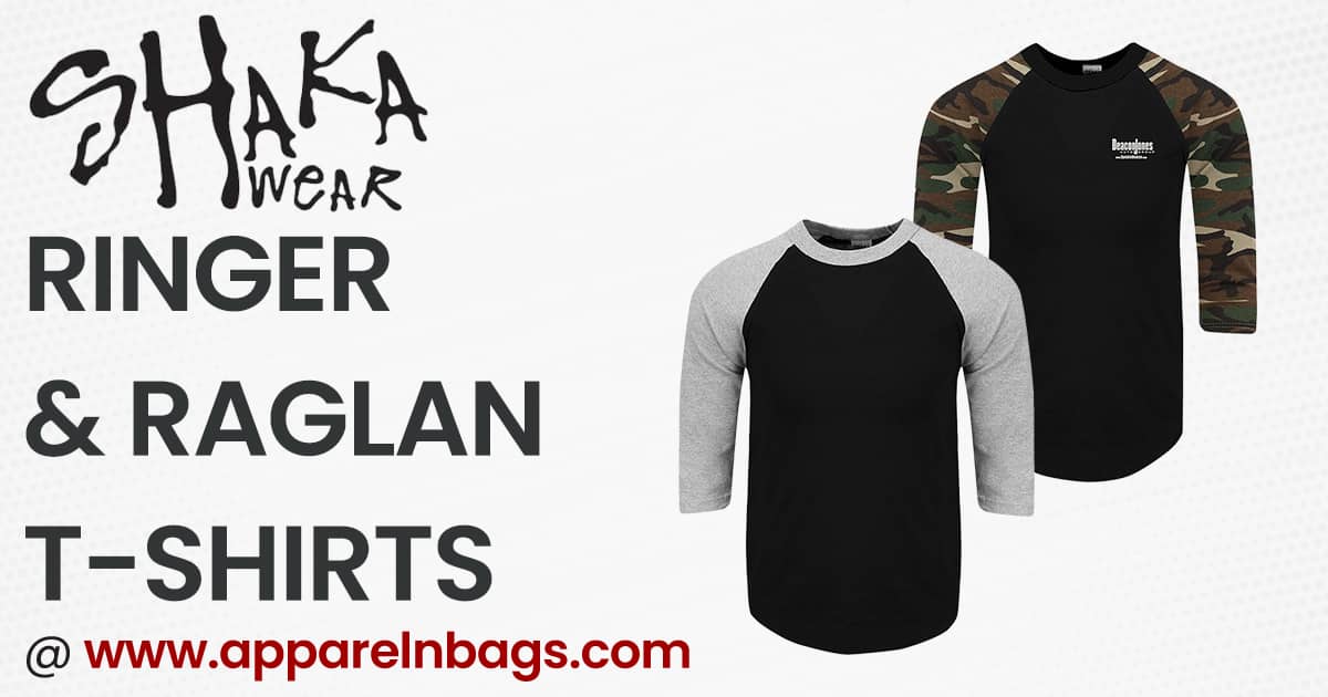 Custom Shaka Wear Ringer Shirts | Shaka wear Raglan T Shirts