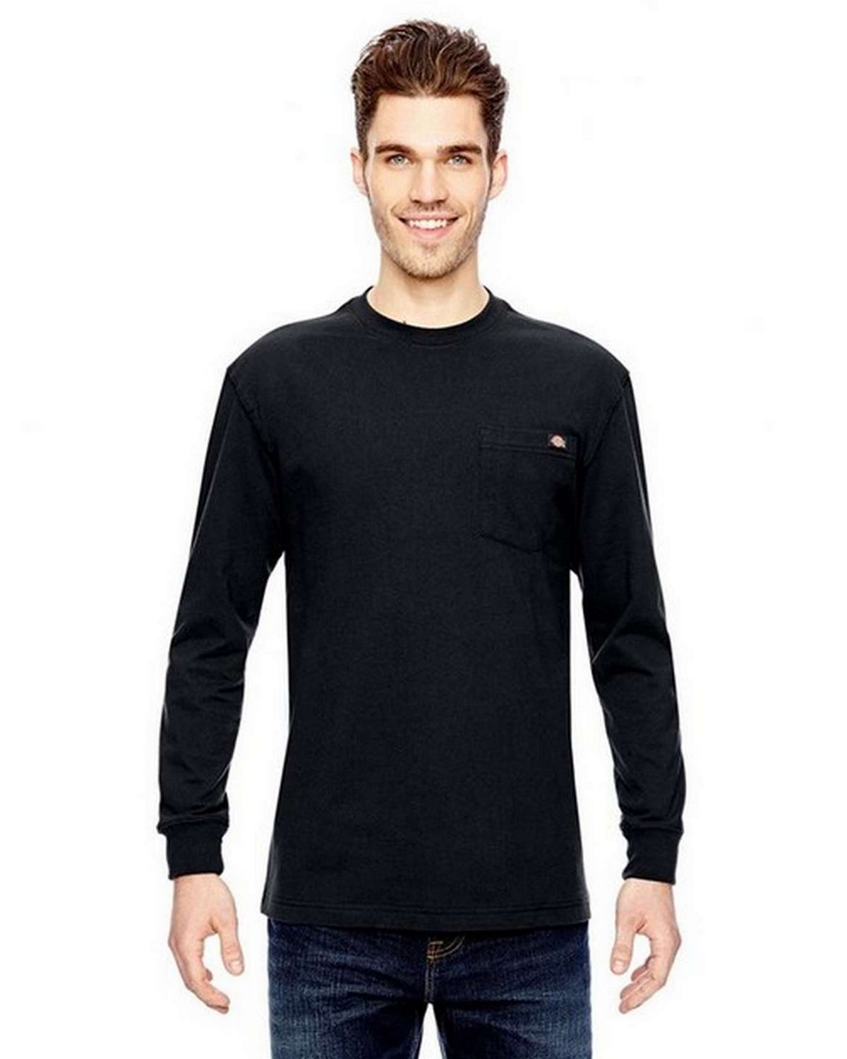 Dickies Wl450 Dickies Wl450 Mens 675 Oz Heavyweight Work Long Sleeve T Shirt