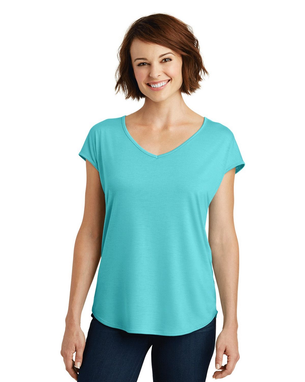 District DM416 Women's Drapey Cross-Back Tee