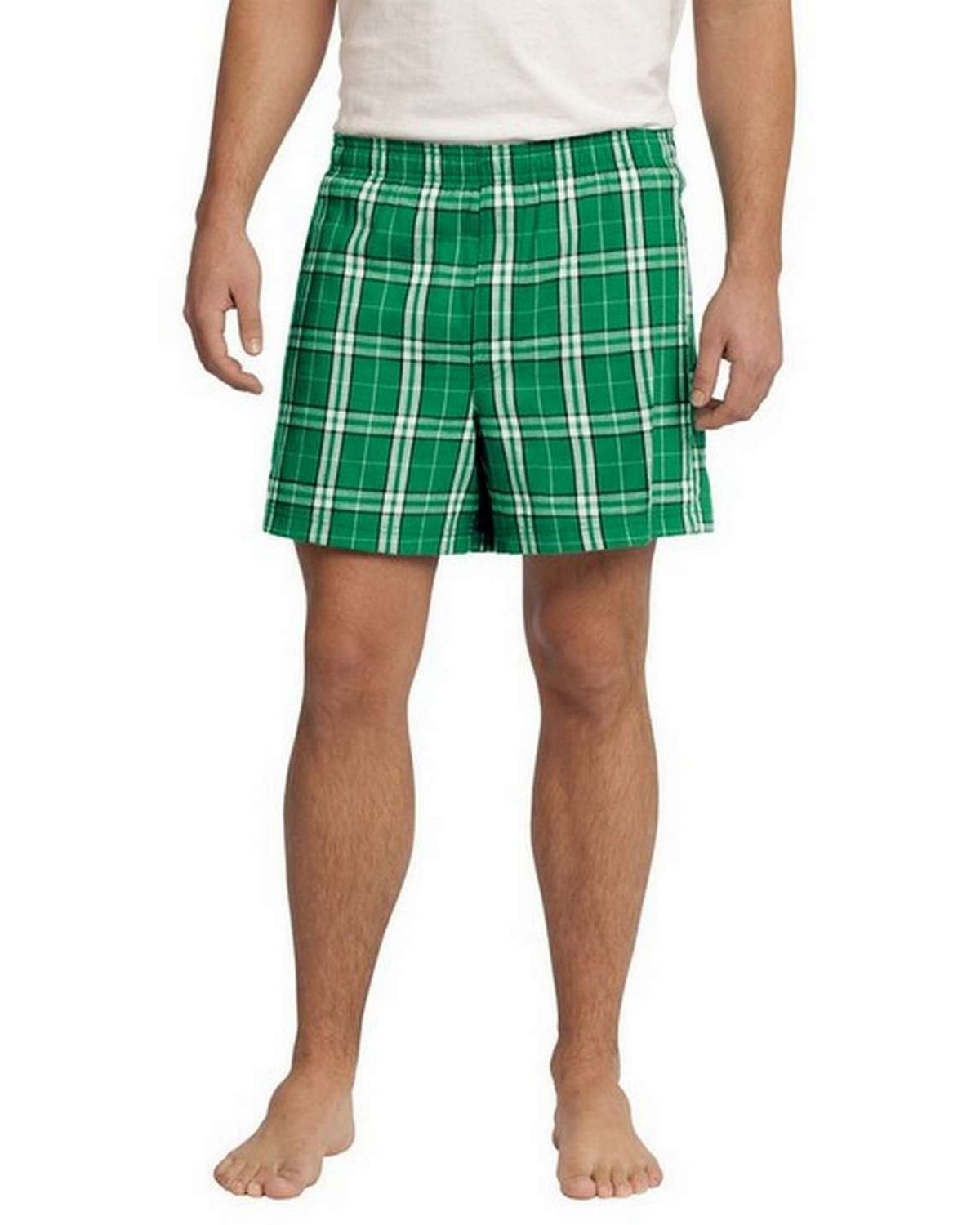 District DT1801 Young Men's Flannel Plaid Boxer