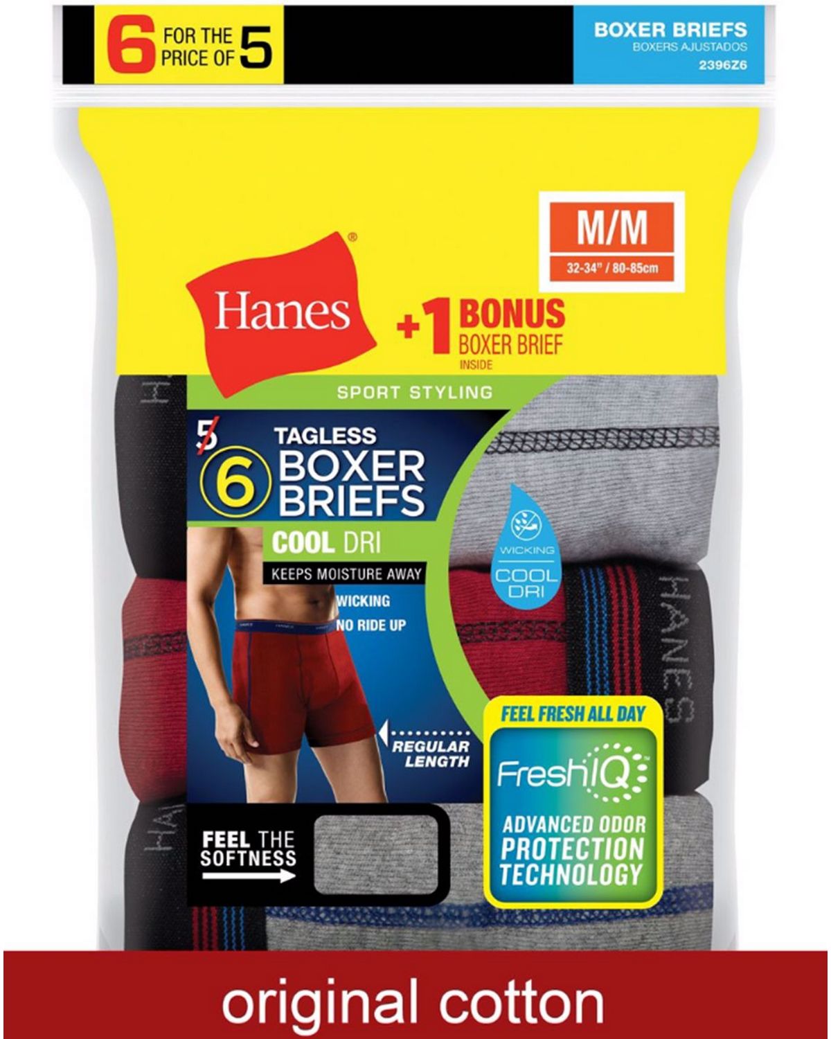 Hanes 2396Z6 | Hanes 2396Z6 Men's Fresh IQ Sport-Inspired Boxer Briefs ...