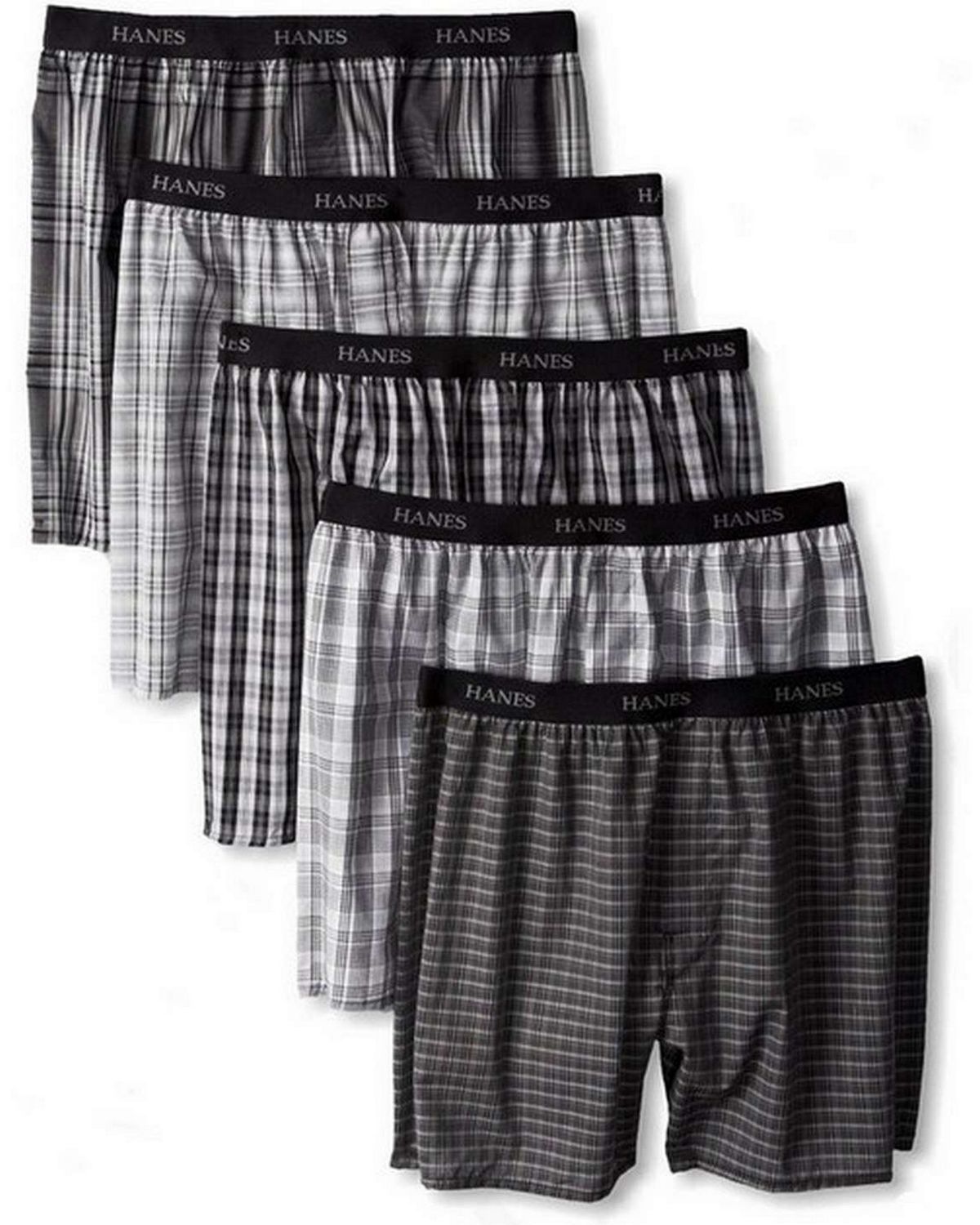 Hanes 798BP5 | Hanes 798BP5 Classic Men's Yarn Dyed Exposed Waistband ...