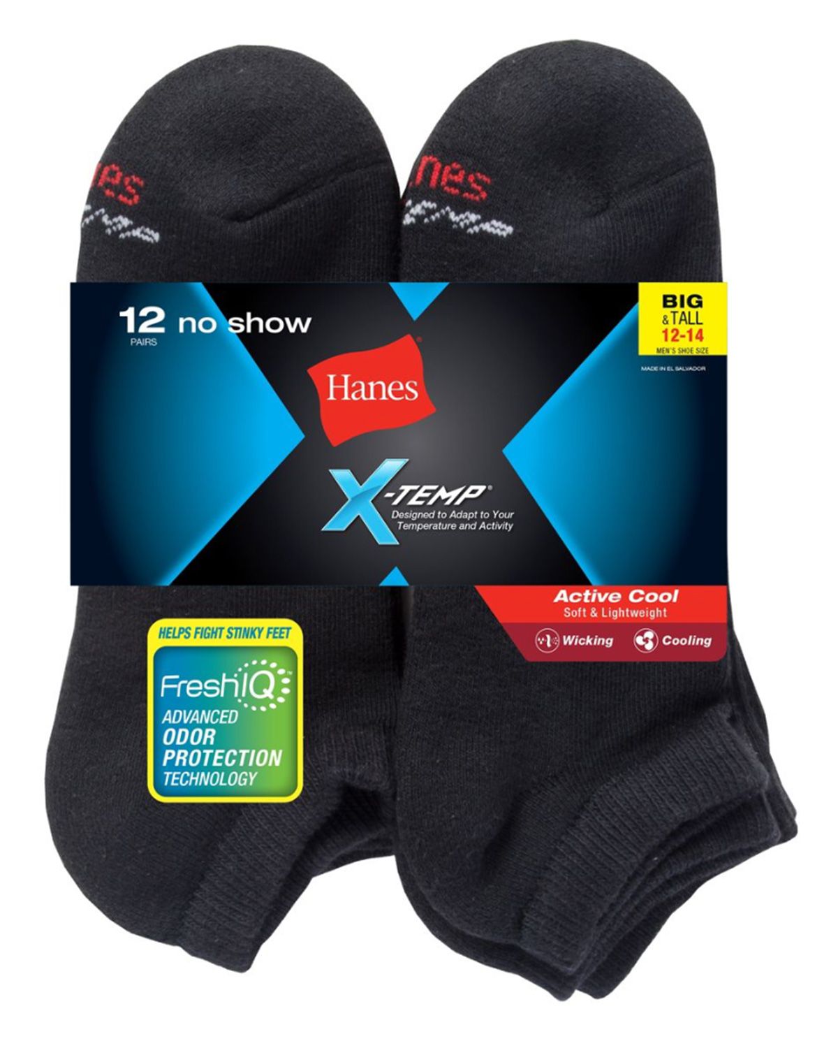 Hanes AC12P | Hanes AC12P Men's FreshIQ X-Temp Active Cool Big and Tall ...