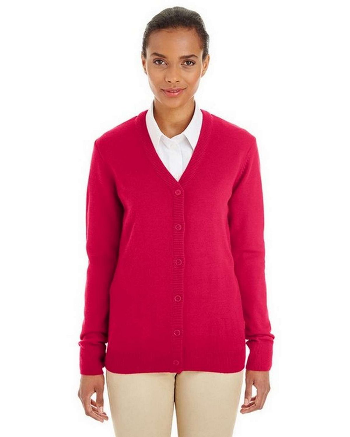 Harriton M425W Women's Pilbloc Cardigan Sweater