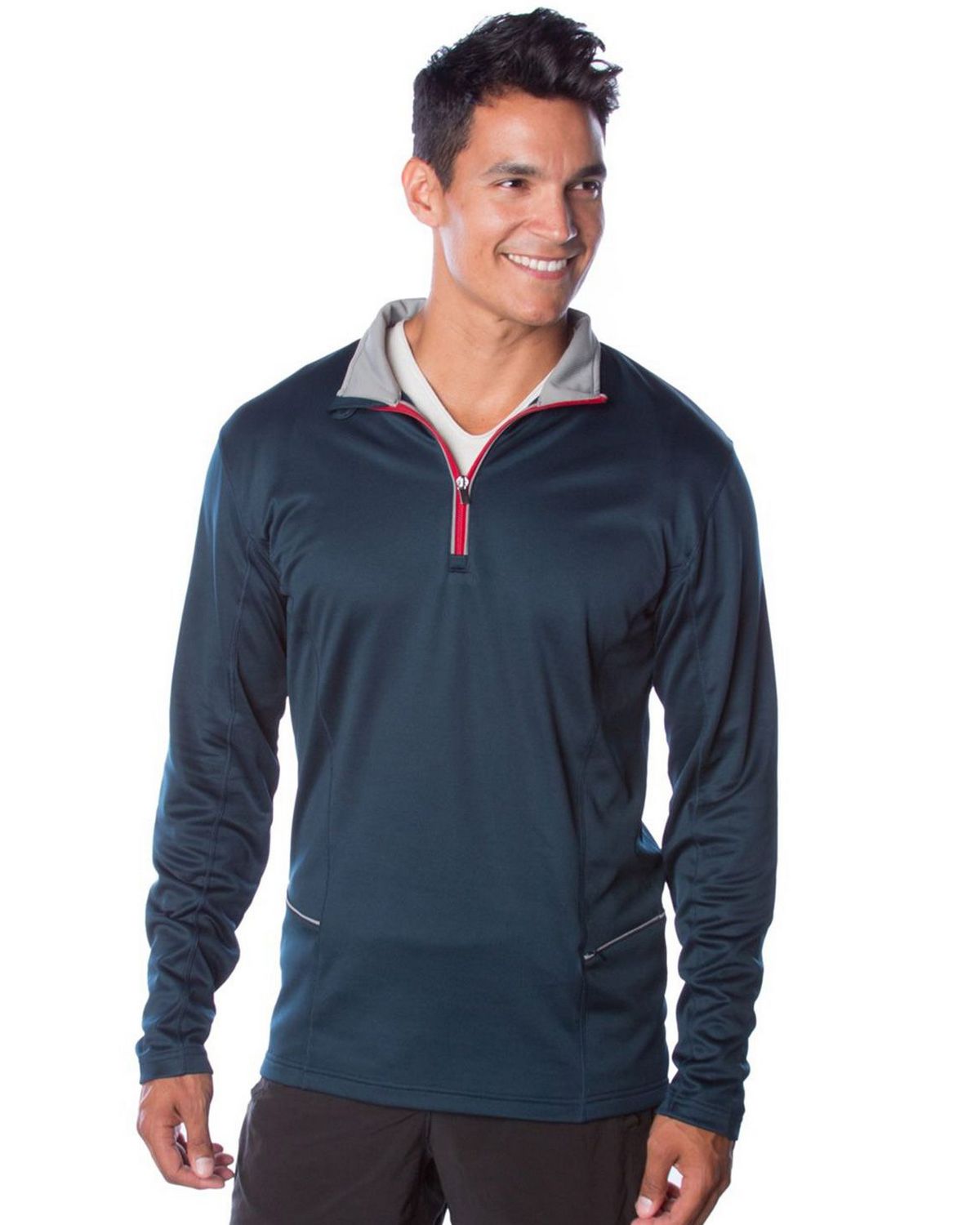 Independent Trading Co. EXP14PQZ Men's Lightweight Poly-Tech 1/4 Zip Cadet