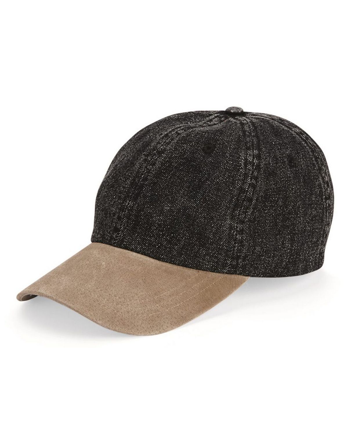 Mega Cap 7611 | Mega Cap 7611 Washed Denim With Suede Bill Cap