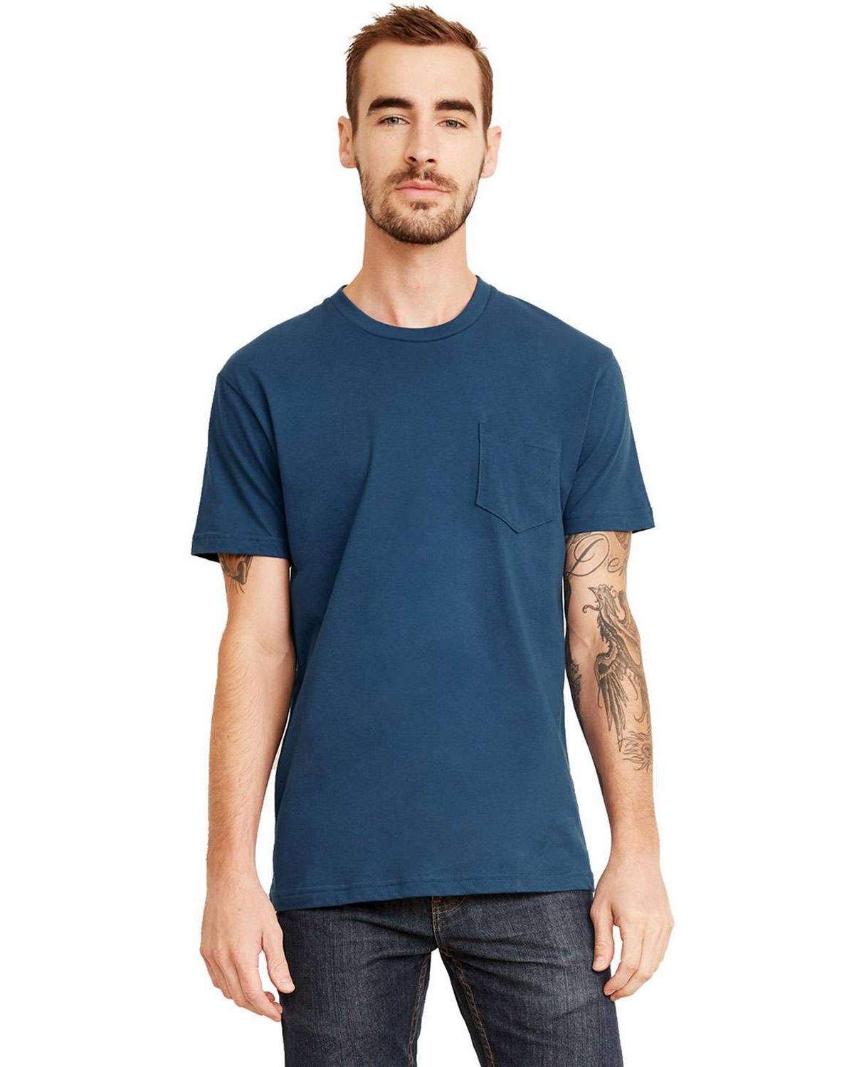 Next Level 3605 Pocket Crew Neck Unisex T-Shirt