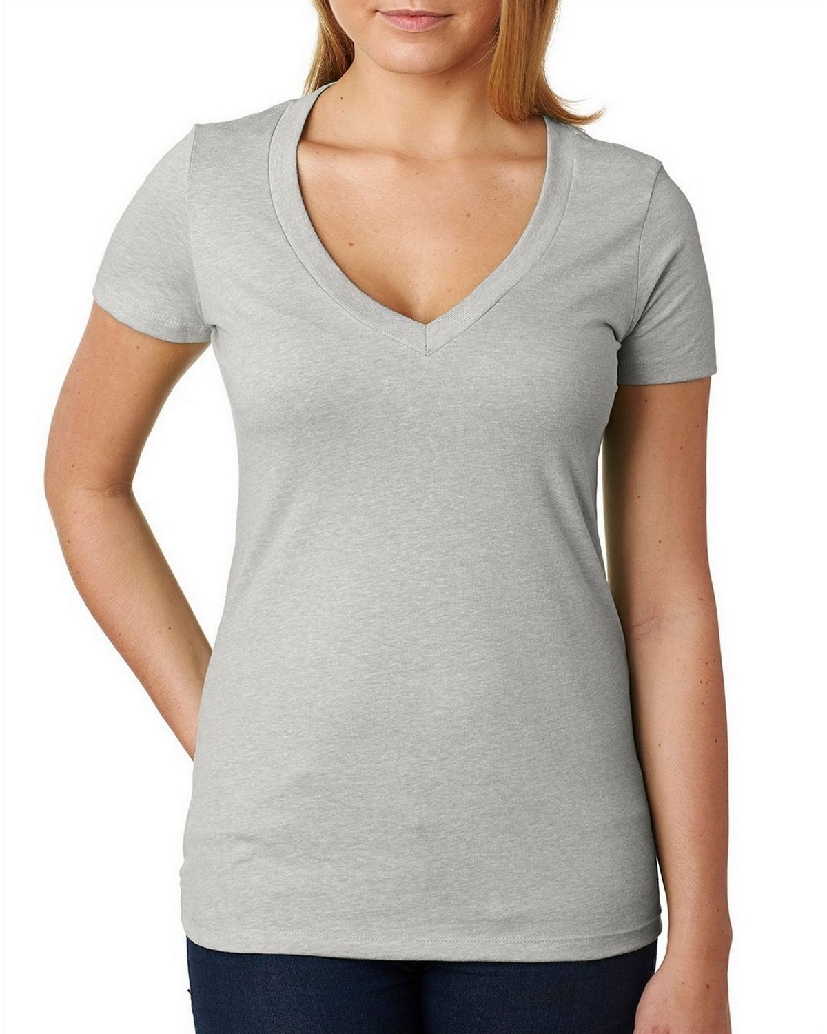 Next Level 6640 | Next Level 6640 Women's CVC Deep V Tee