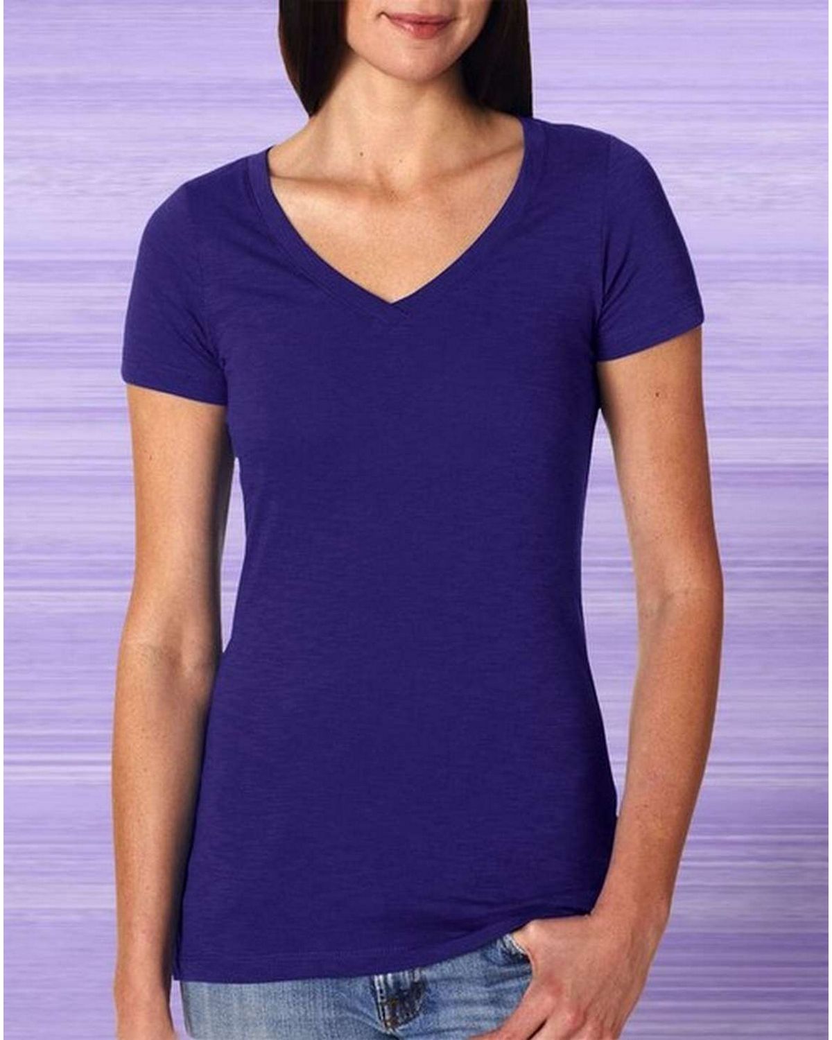 Next Level 6840 | Next Level 6840 Women's Slub Crossover V-Neck Tee