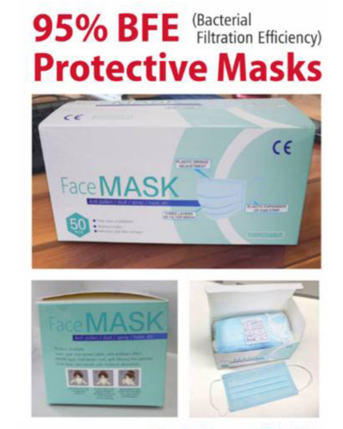 DuaPPE 95BFE | 95% Bfe Masks 95BFE Non Medical