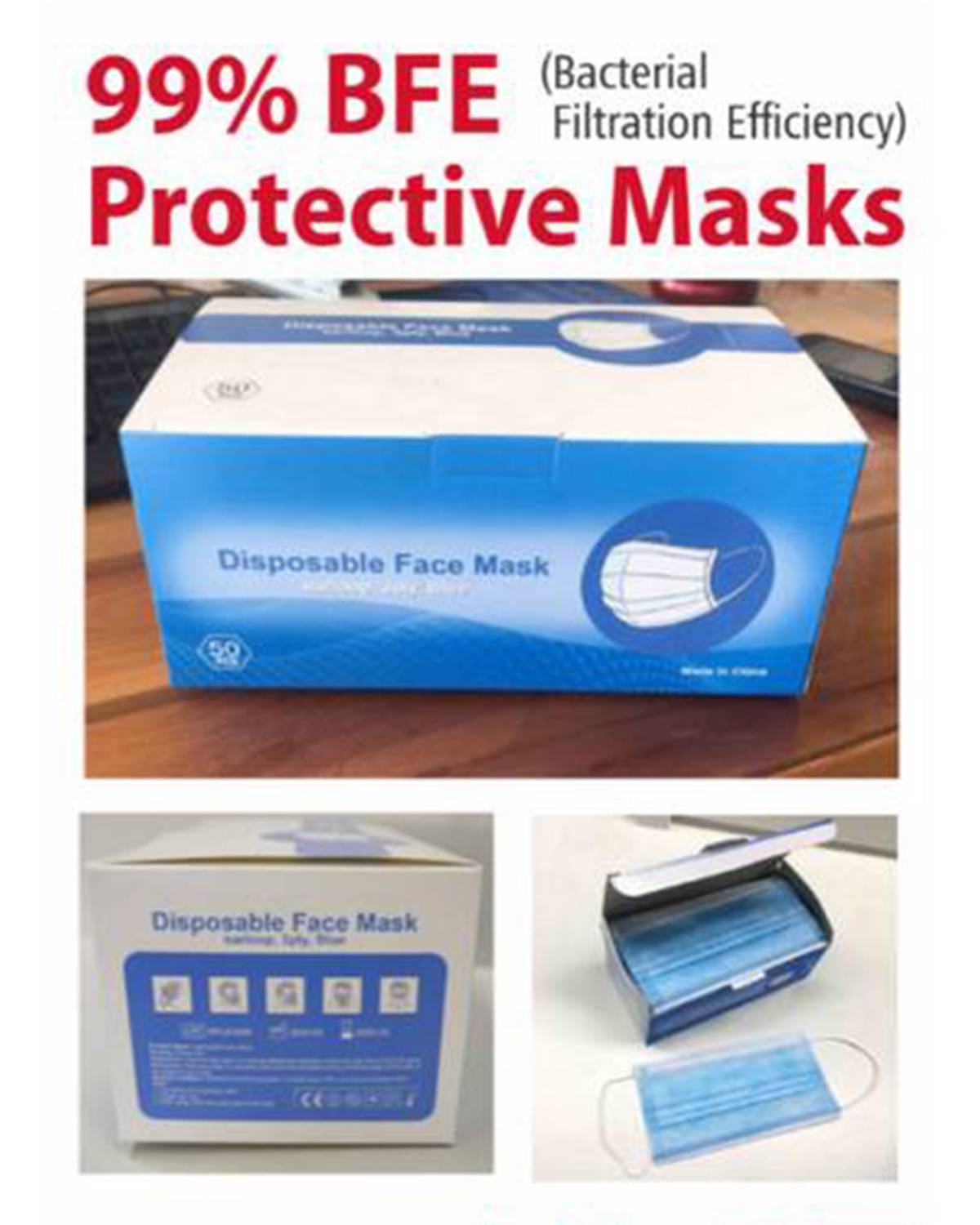 DuaPPE 99BFE | 99% Bfe Masks 99BFE Non Medical