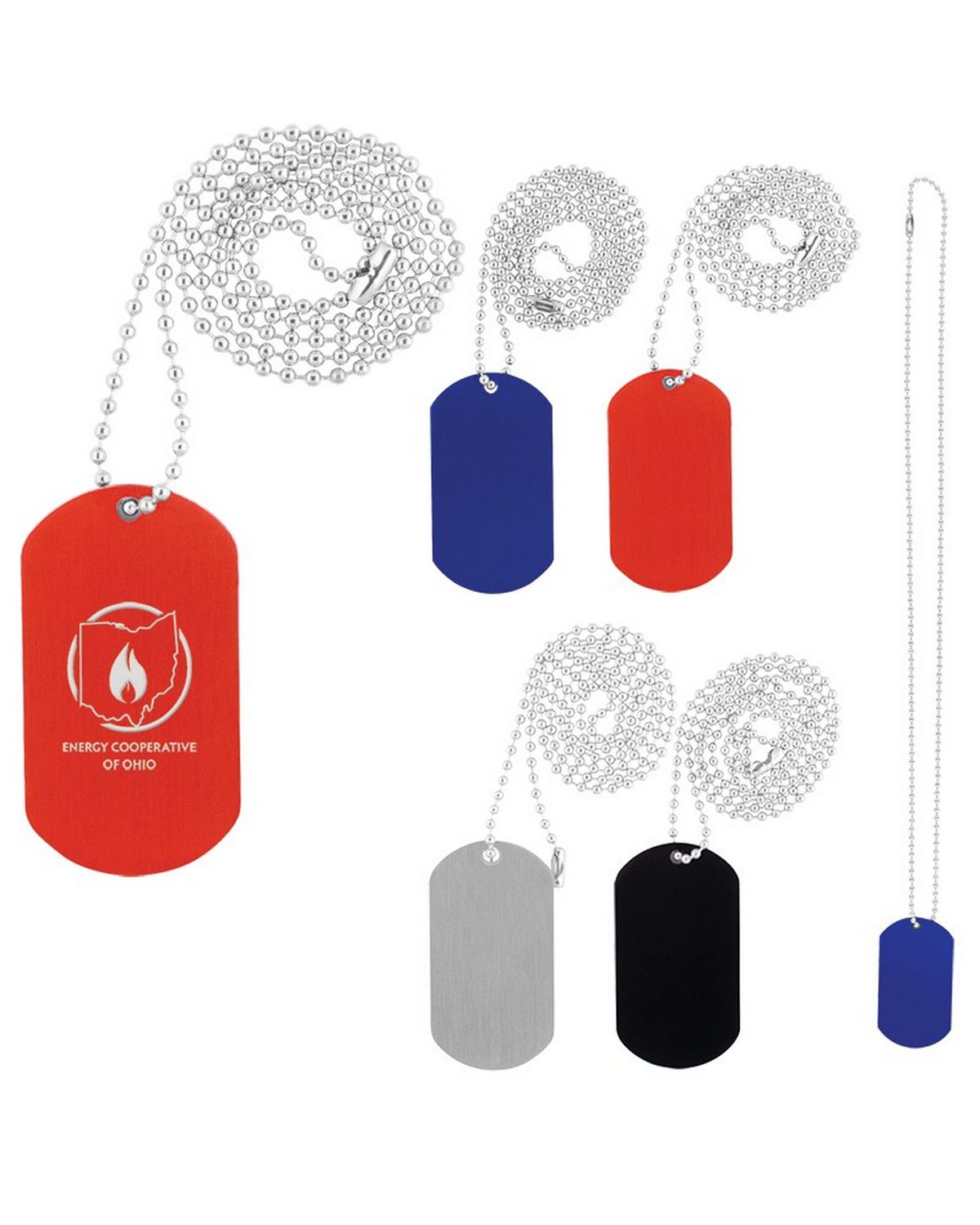 Dog Tag On Bead Chain - Free Shipping Available