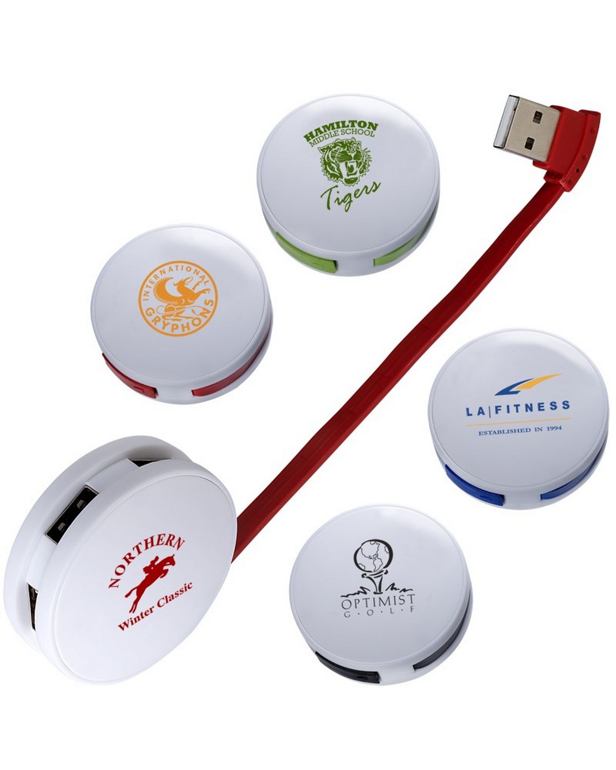 Promotional Gifts IT208 | Promotional Gifts IT208 Round 4 Port Usb Hub