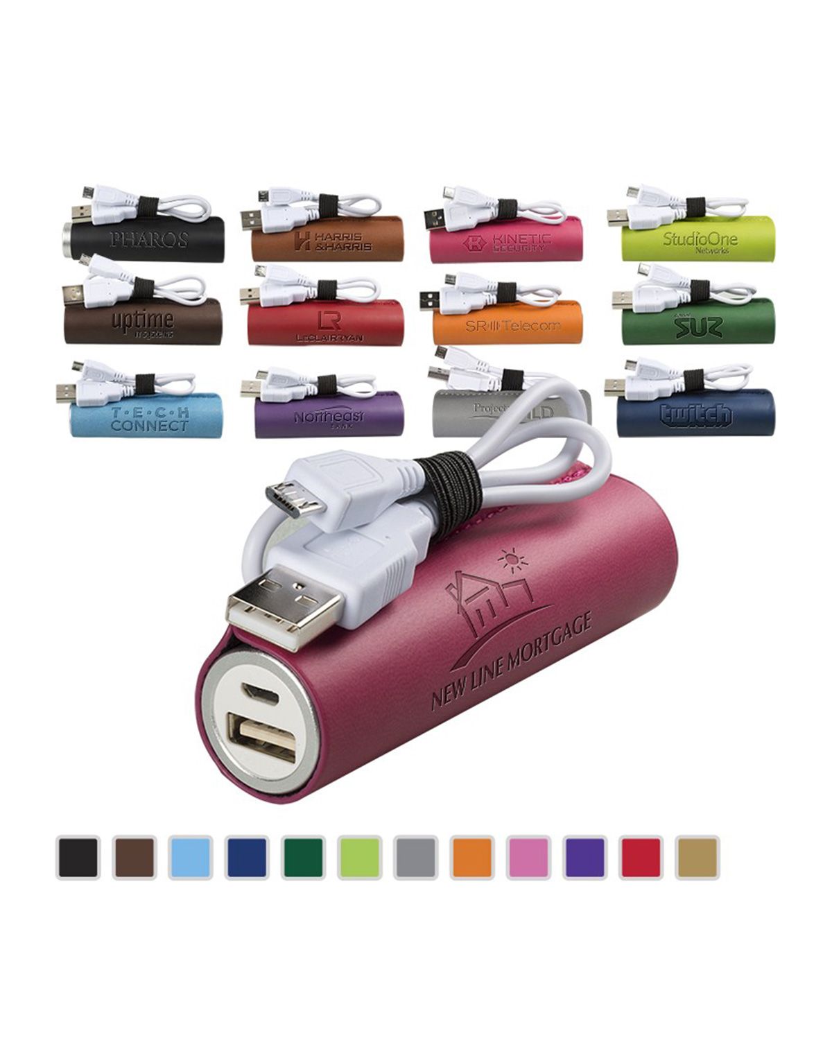 LG-9369 Deboss Tuscany Cylinder Power Bank