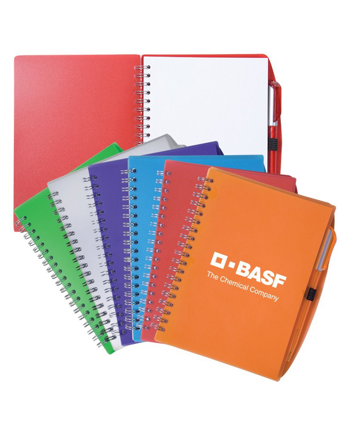 NB108 Screen Printed Spiral Notebook With Pen