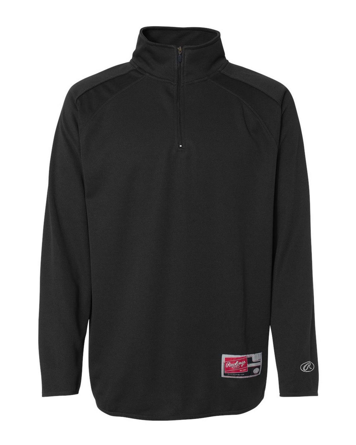 Rawlings 9751 | Rawlings 9751 Men's Quarter-Zip Flatback Mesh Fleece ...