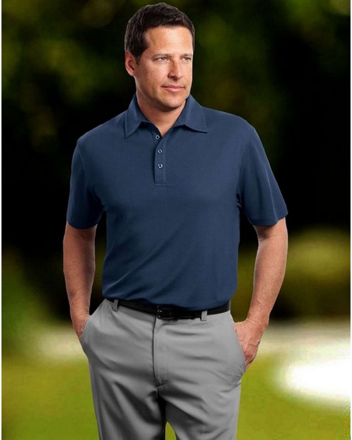 Red House RH49 | Red House RH49 Men's Contrast Stitch Performance Pique ...