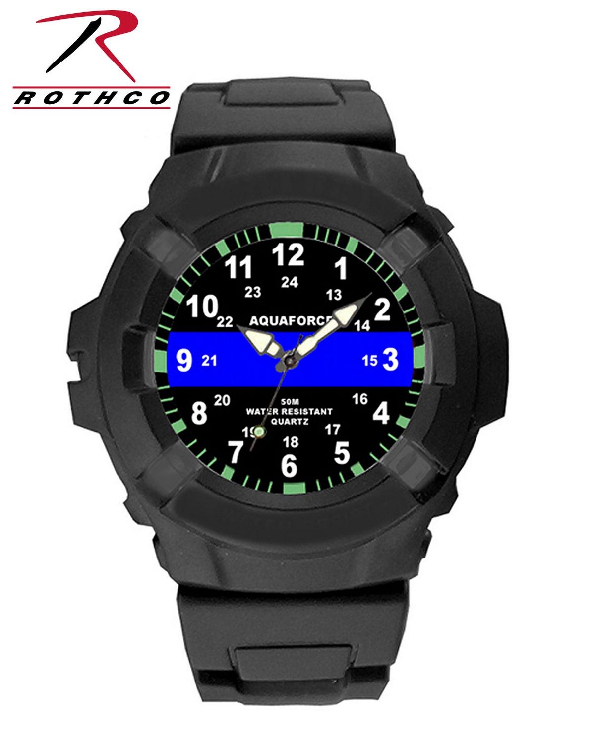 Rothco 4381 | Rothco 4381 Aquaforce Thin Blue Line Watch