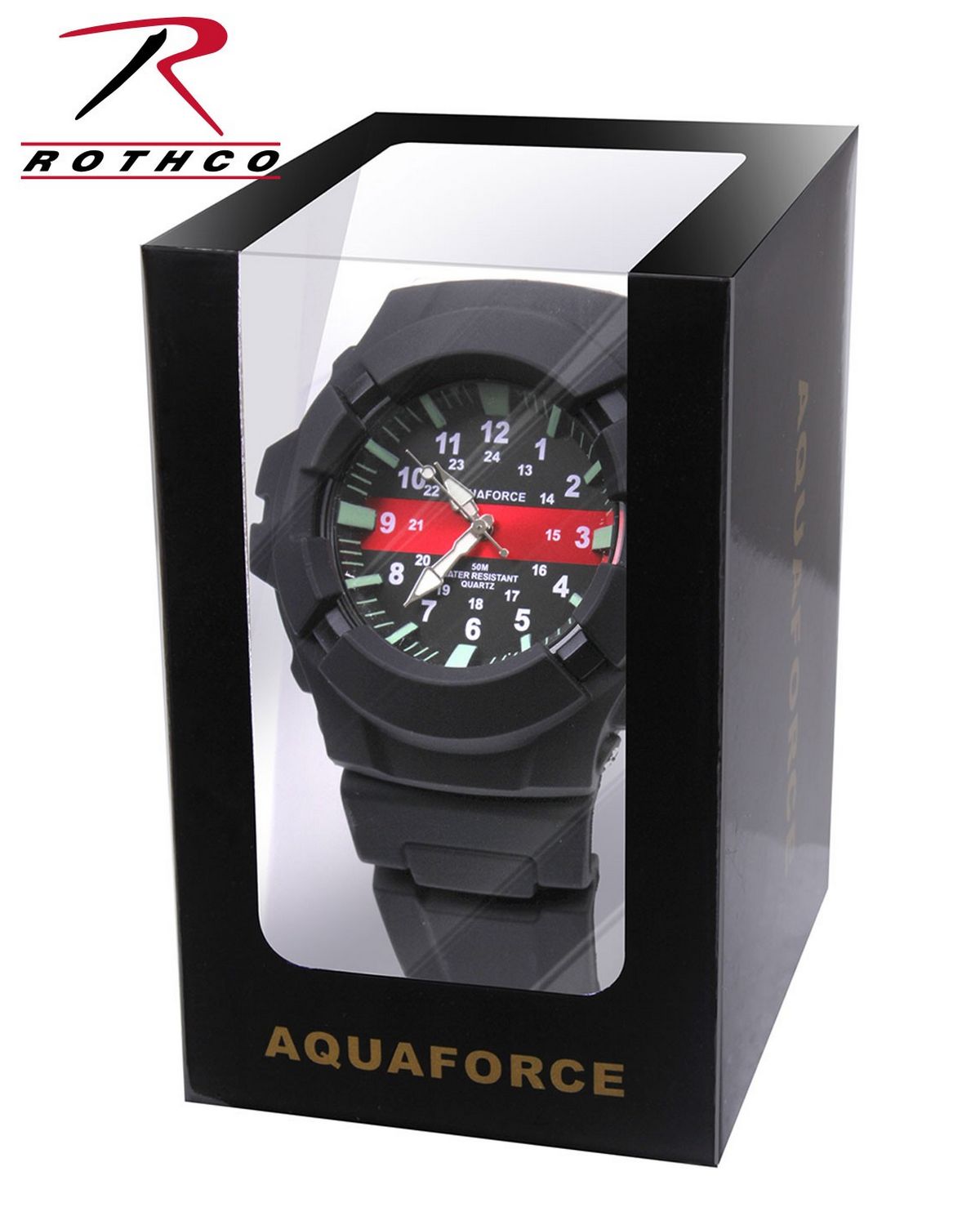 Rothco 4391 Aquaforce Thin Red Line Watch