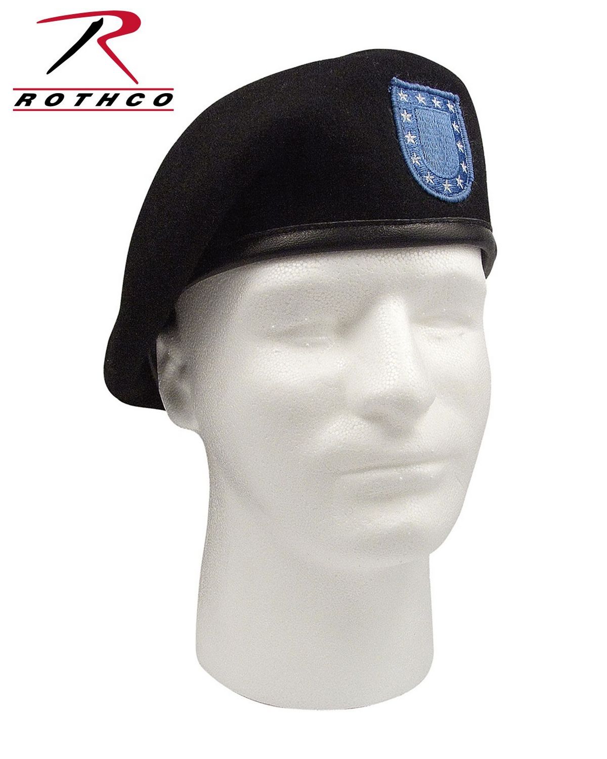 Rothco 4919 | Rothco 4919 Inspection Ready Black Beret With Flash