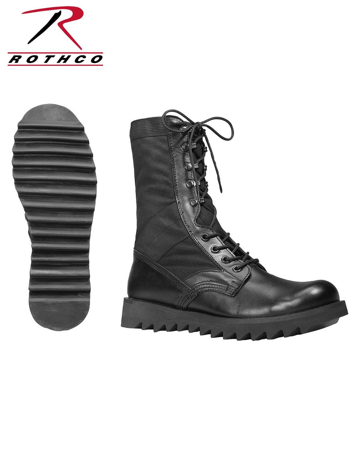 Rothco 5050 | Rothco 5050 Black Ripple Sole Jungle Boots