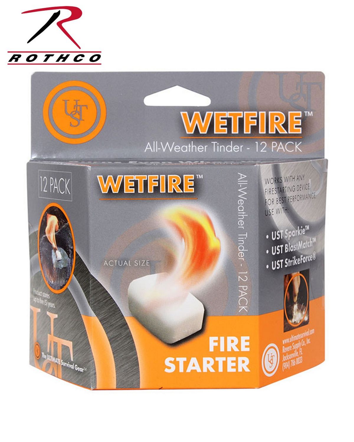 Rothco 906 | Rothco 906 Wetfire Fire Starting Tinder / 12 Pack