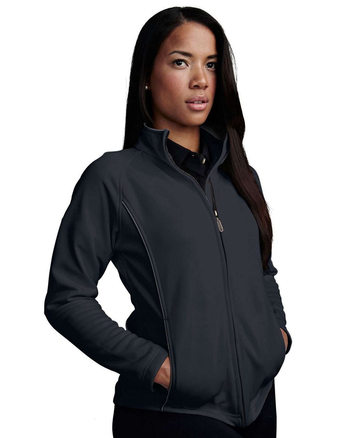 Tri Mountain Gold 7392 Pacifica Women's Pique Fleece Knit Jacket