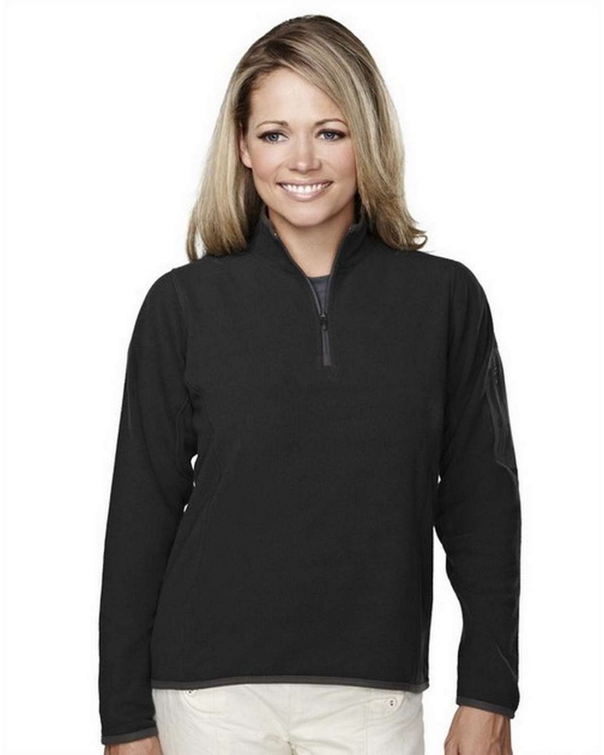 Tri-Mountain 7046 Women's 100% Polyester Fleece 1/4 Zipper Pullover