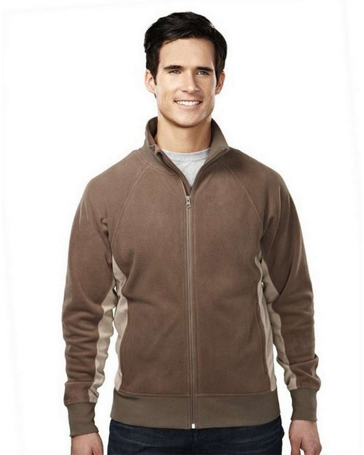 Tri-Mountain 7285 Men's 100% Polyester Fleece Color Blocking Fully ...