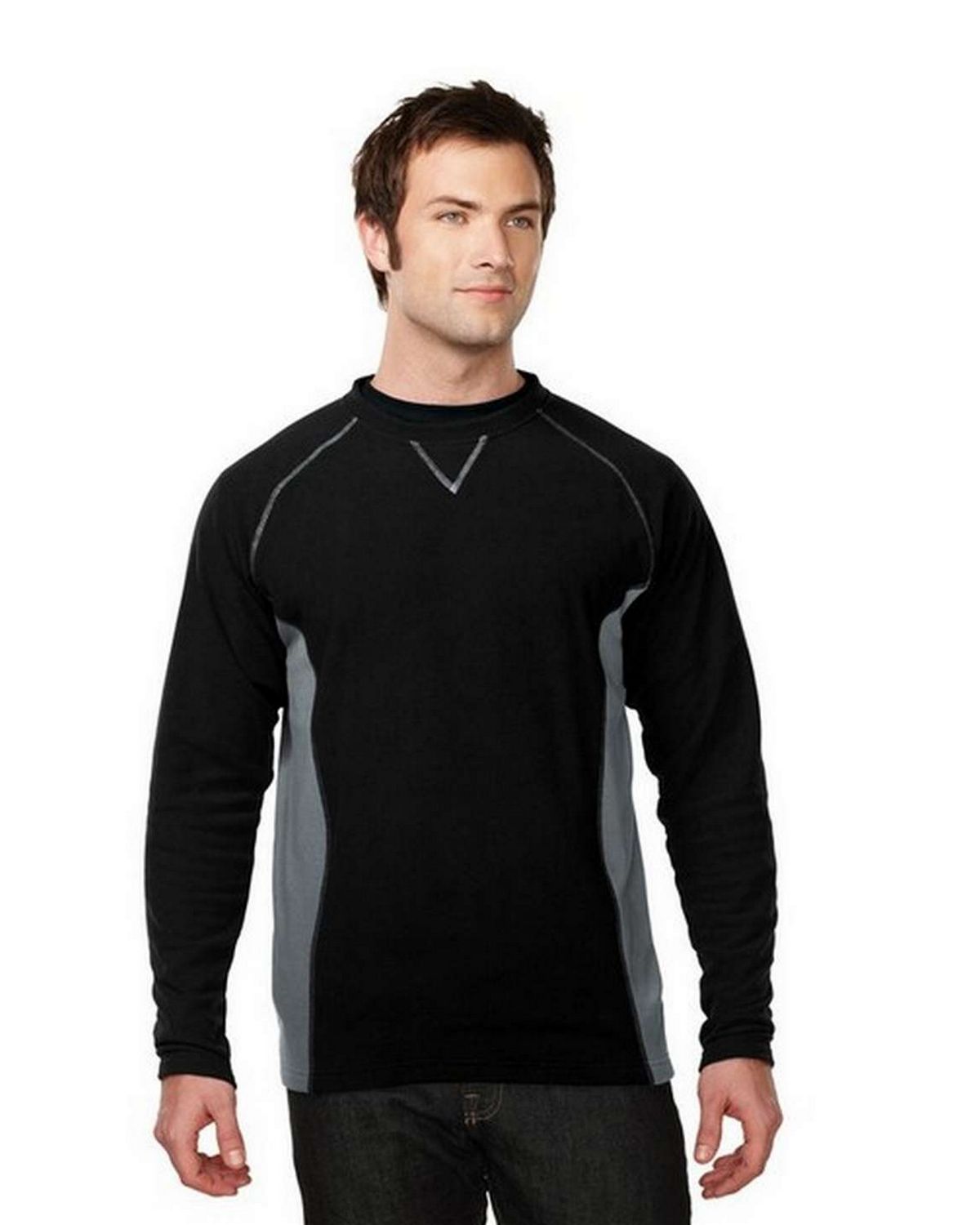 Tri-Mountain F7251 Men's 100% Polyester Long Sleeve Crew Neck Fleece