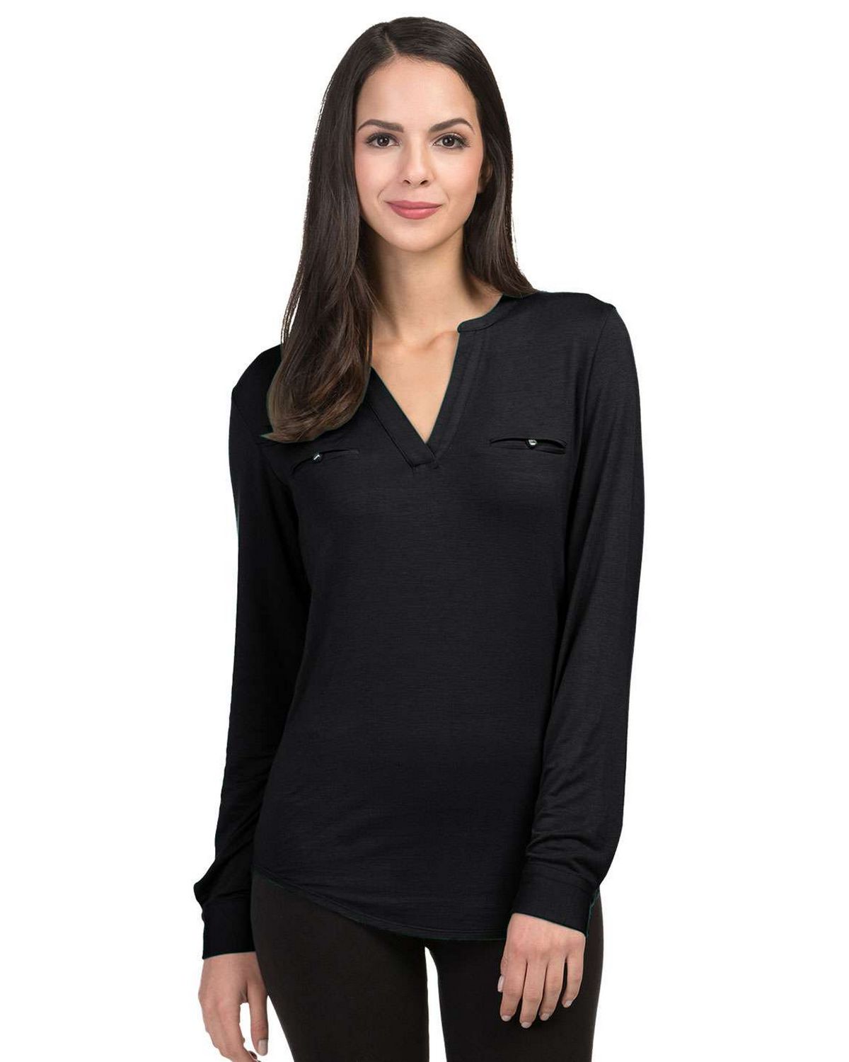 Lilac Bloom LB079 | Lilac Bloom LB079 Women's Split Neck Top