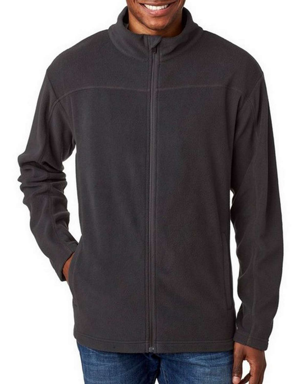 Ultraclub 8185 Men's Cool & Dry Full-Zip Micro-Fleece