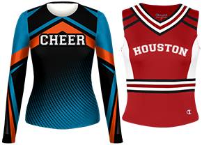 Shop Custom Cheerleading Uniforms - Tops and Skirts - Low Minimum