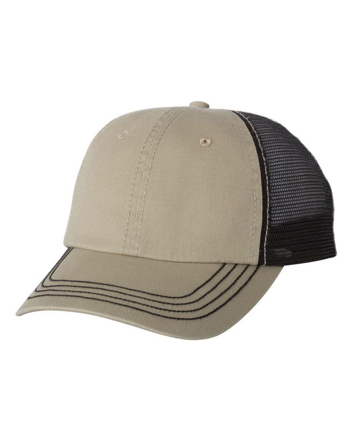 Mega Cap 6894 Washed Twill Trucker Cap - Free Shipping Available