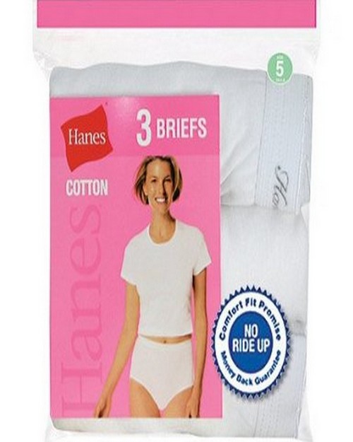 Hanes D40lwh Womens Cotton Briefs